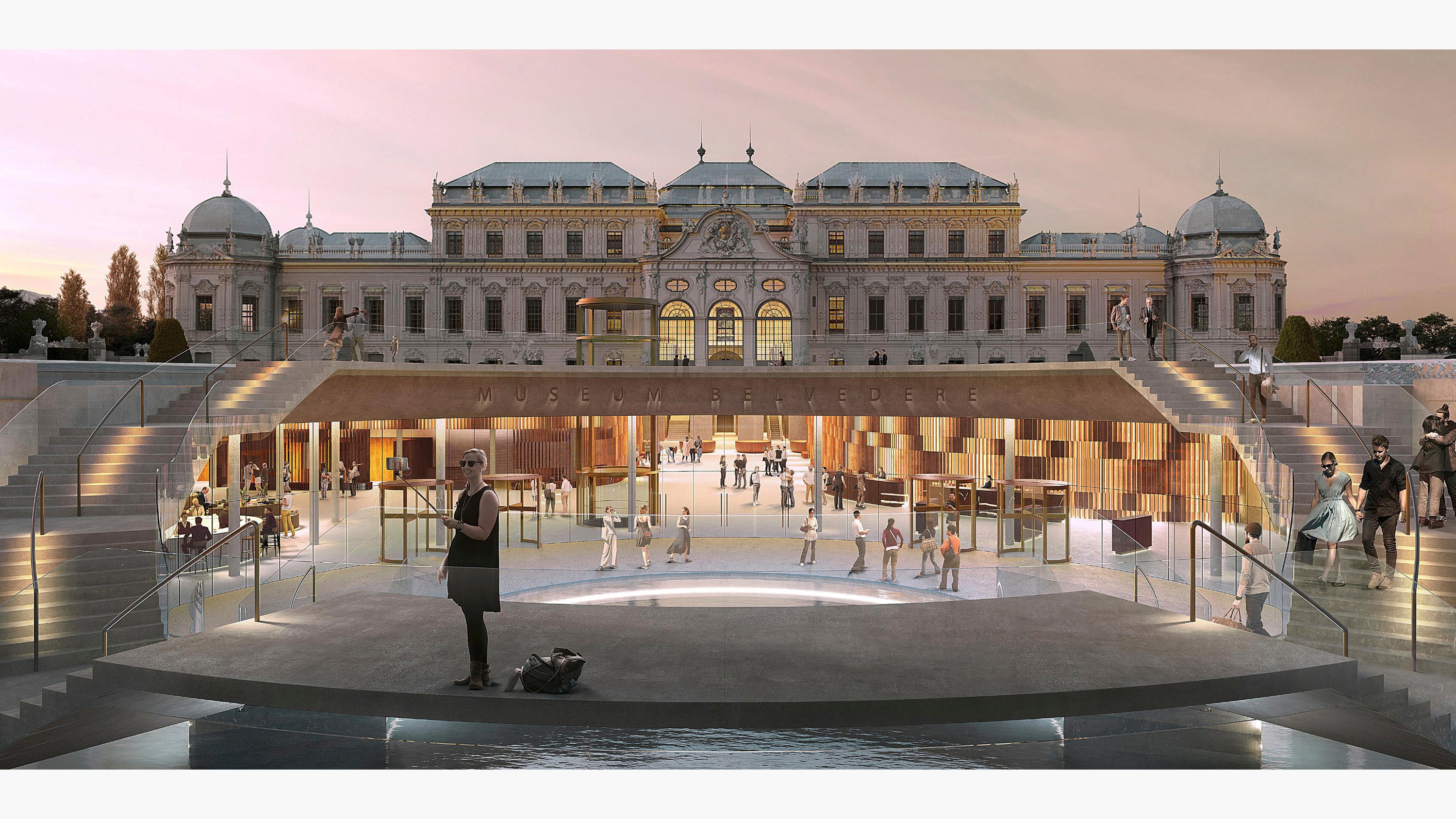 Unterirdisches Visitor Center Oberes Belvedere | BWM Designers & Architects